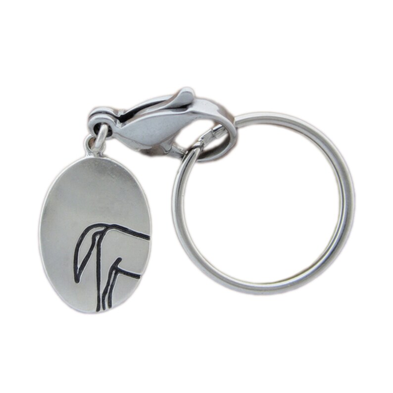 Sterling Silver Horse Keychain Silver Pony Keyring - Etsy