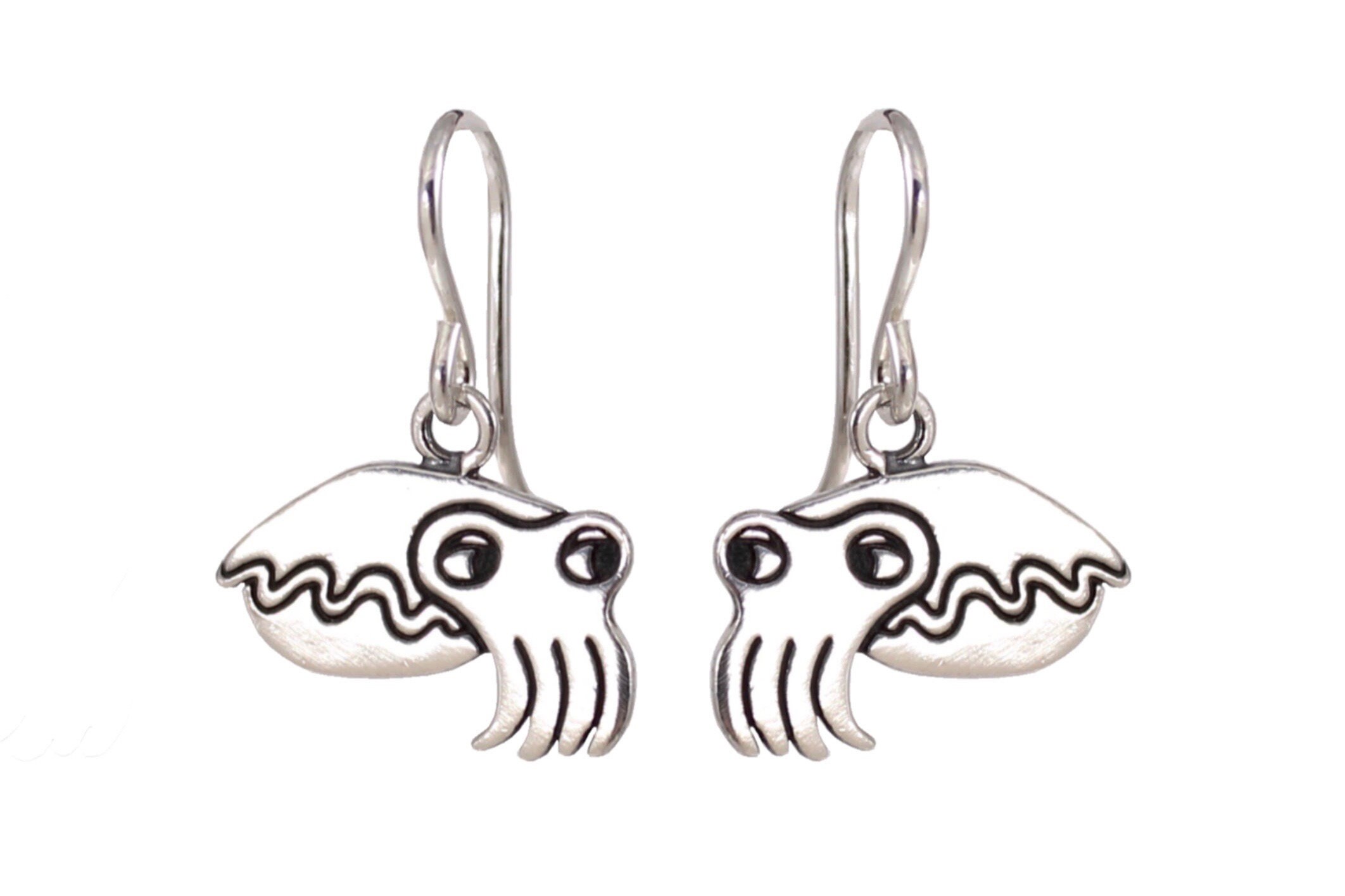 Cuttlefish Earrings Sterling Silver Cuttlefish Earrings | Etsy