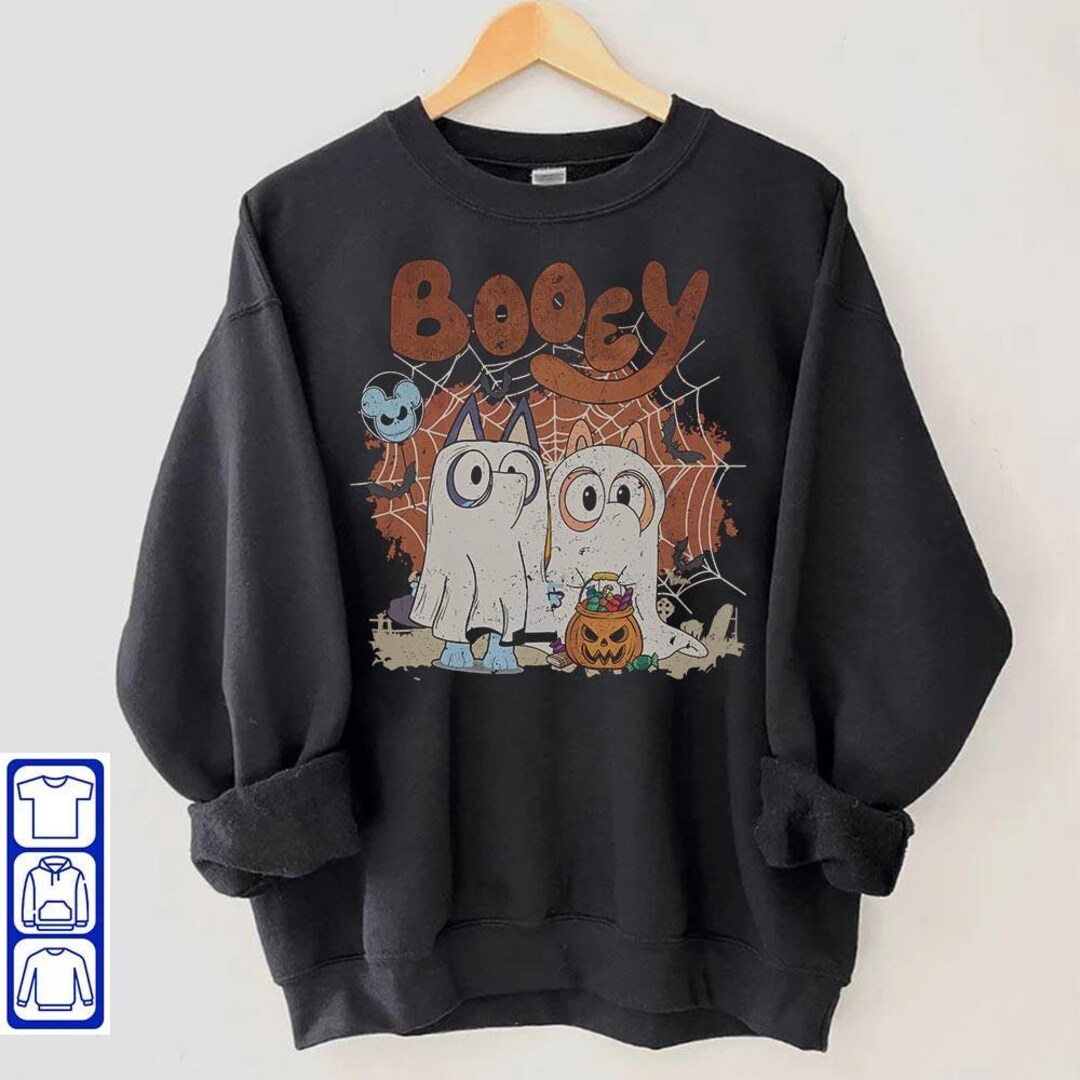 Wasselllynco Booey Halloween Shirt, Bluey Family Scary Shirt, Bluey ...