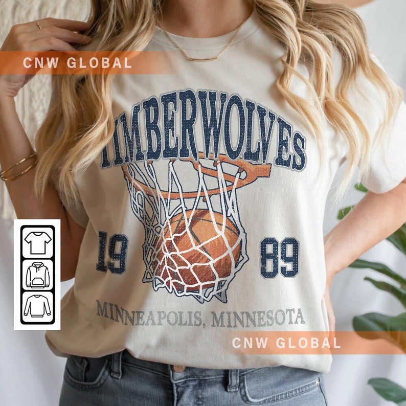 Timberwolves 90s Basketball Graphic Tee Minnesota Basketball Vintage ...