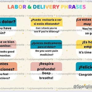 Labor and Delivery Spanish Badge - Etsy