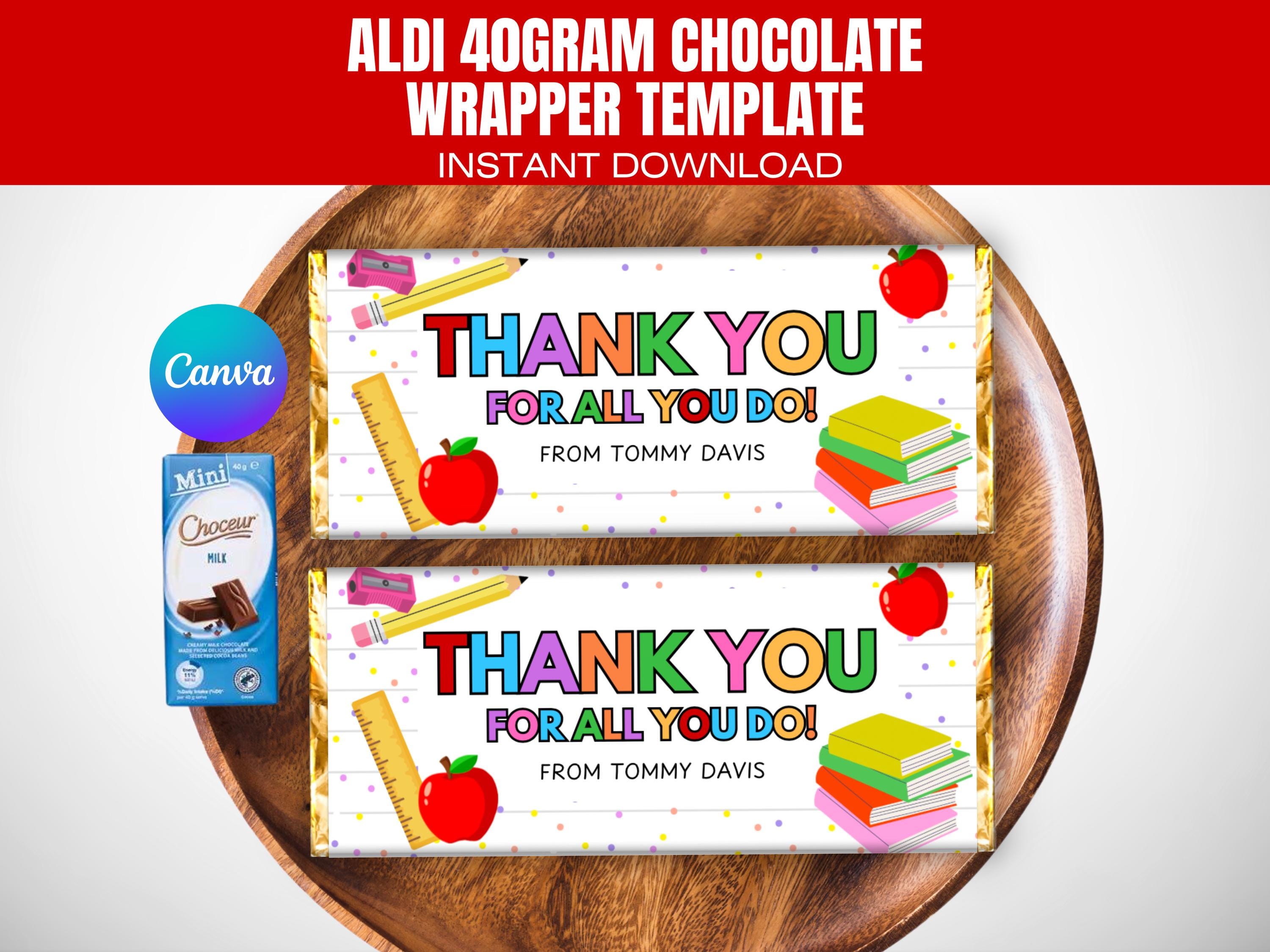 CANVA Teacher Appreciation Chocolate Wrapper Template, Teachers Gift ...