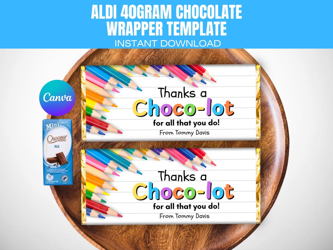 CANVA Teacher Appreciation Chocolate Wrapper Template, Teachers Gift ...