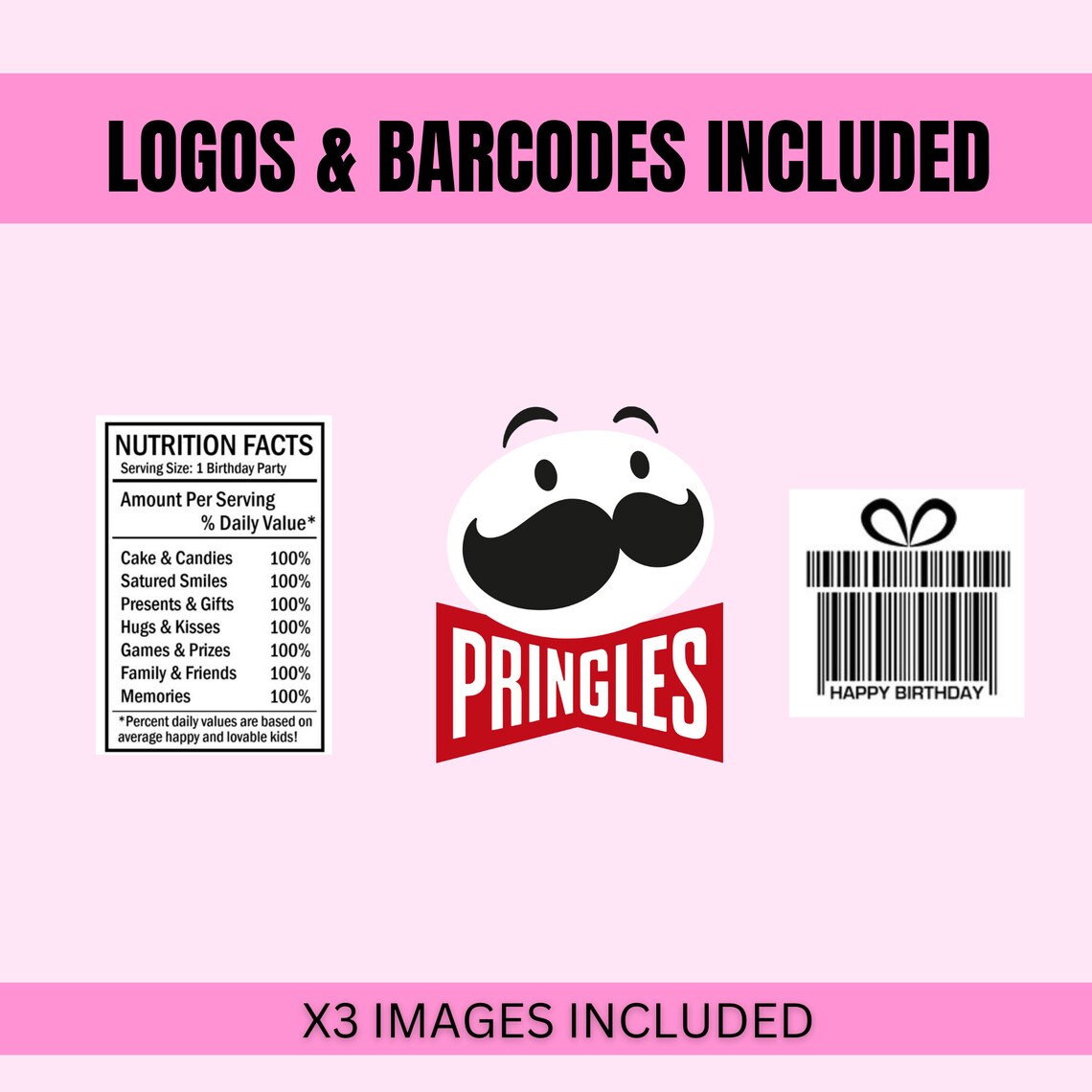 CANVA 45gram CHIP Tin Wrapper LABEL Template. Editable Wrapper Template ...