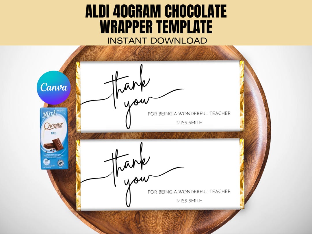 CANVA Teacher Appreciation Chocolate Wrapper Template, Teachers Gift ...