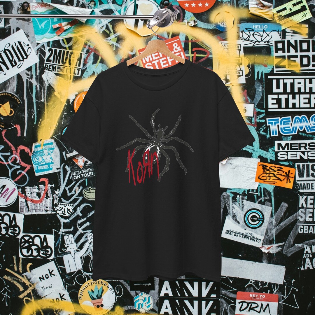 Korn Vintage Style Inspired Baggy Streetwear Boxy Fit Grunge Punk Rock ...