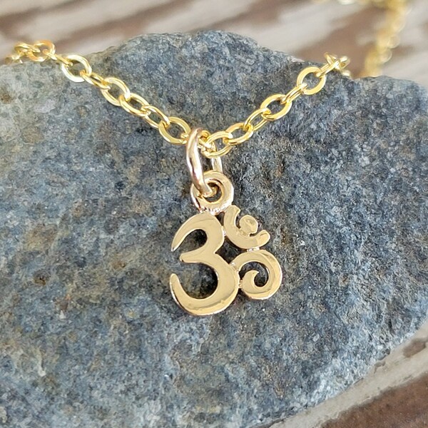Gold Om Necklace - Etsy