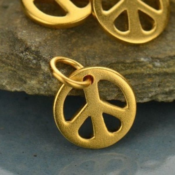 Small Peace Symbol Charm - Etsy