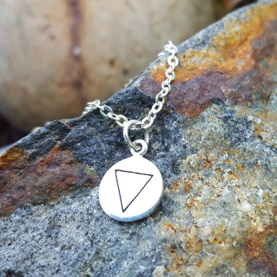 Water Element Symbol Necklace Silver Water Element Symbolic Jewellery: