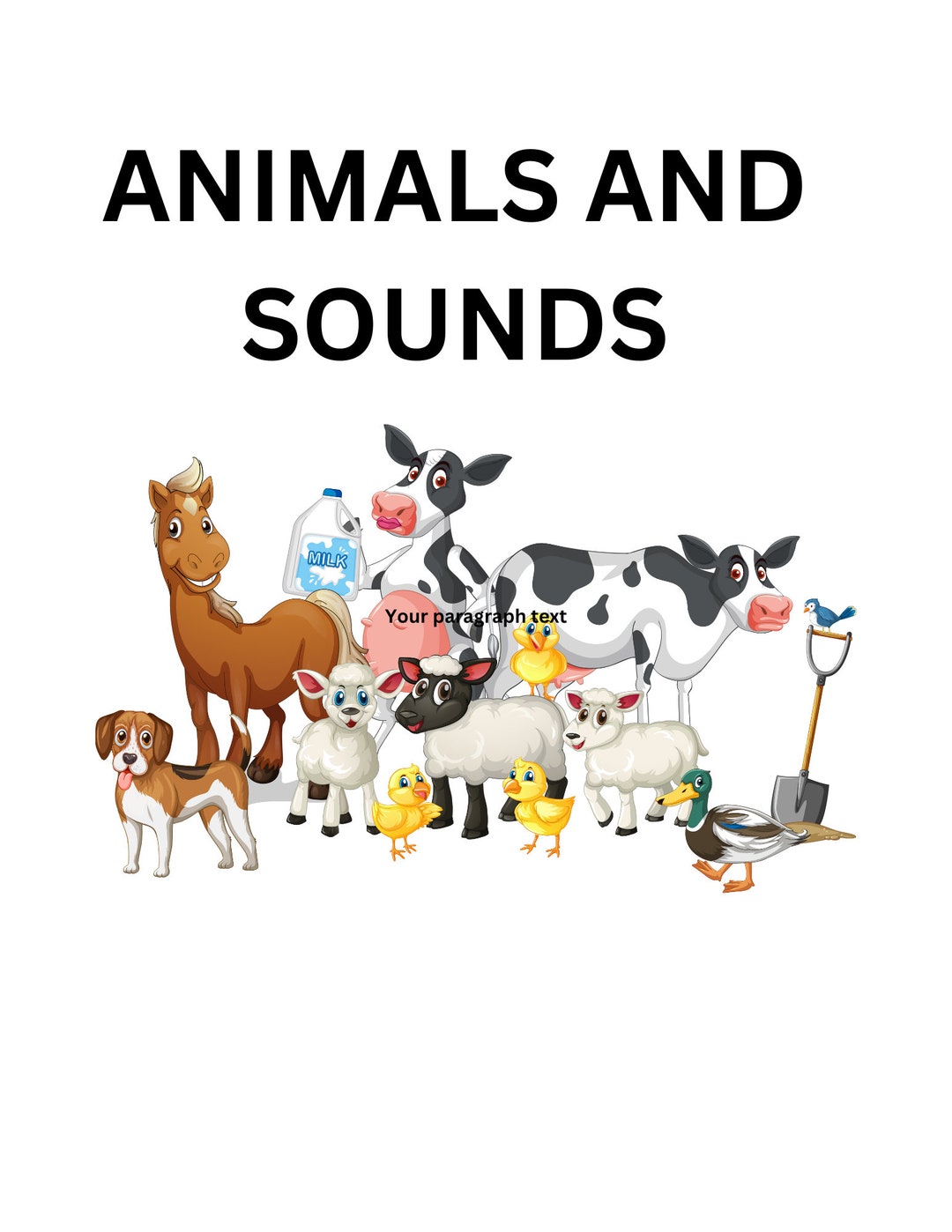 Animals and Their Sounds Printable | 16 Pages + Editable Canva Link ...