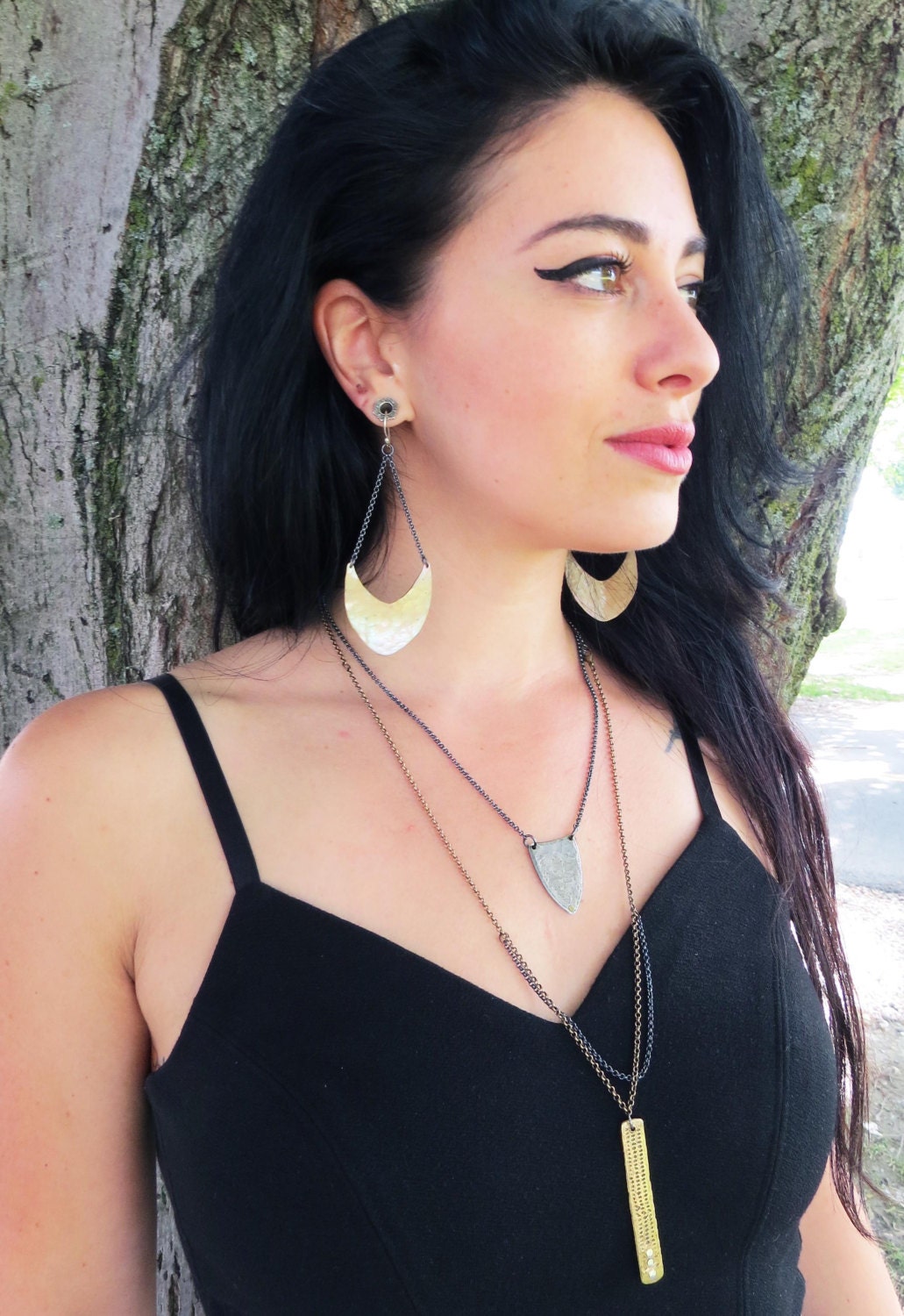 Riveted Brass Relic Necklace - Etsy