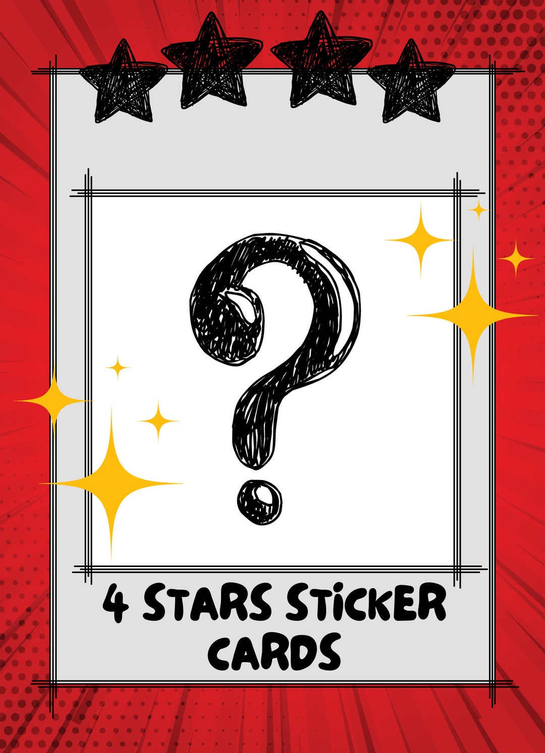 4 Star Sticker Mono Go 1 per Order Set 1-21 - Etsy