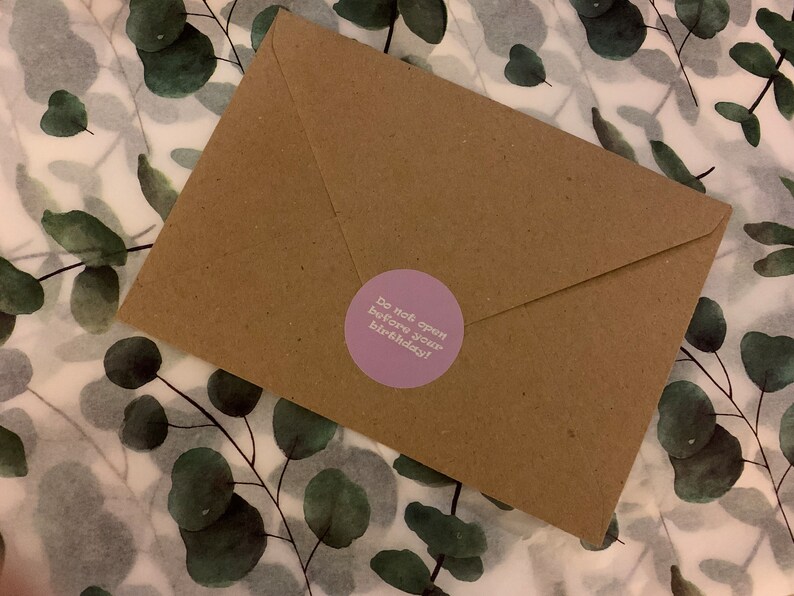 Purple 'do Not Open Before Your Birthday' Stickers 37mm Pack of 24 ...