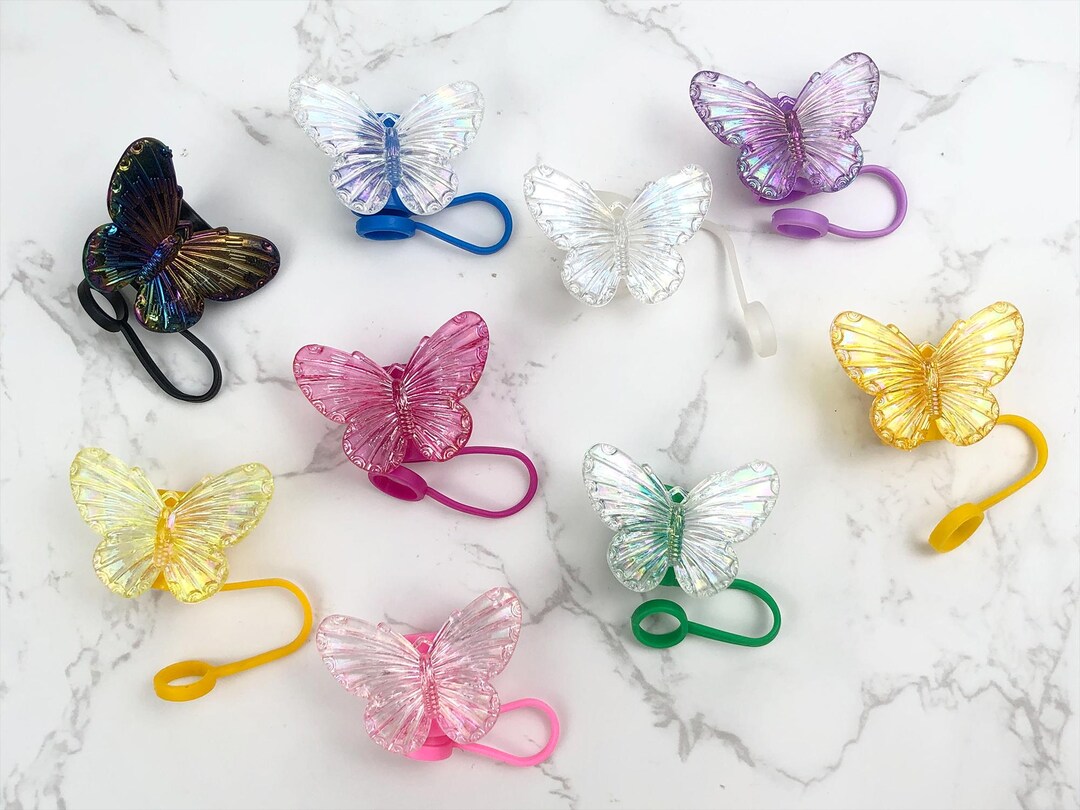 Pretty Stanley Straw Topper Laser Butterfly Stanley Straw Topper Shiny ...