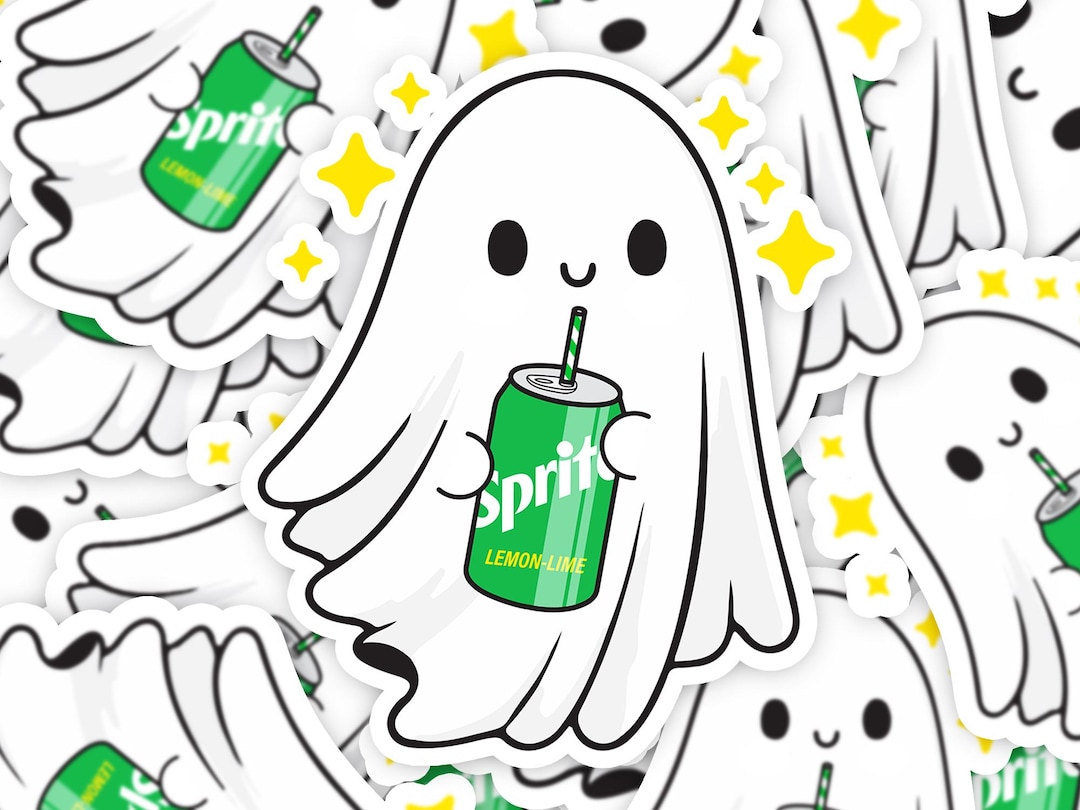 Sprite Ghost Sticker, Soda Ghost Sticker,i Need a Sprite, Water Bottle ...