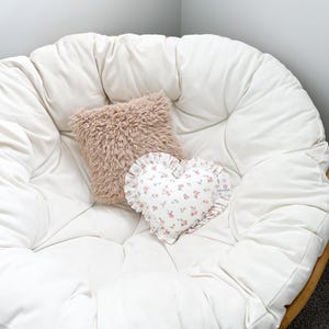 Ruffle Heart Pillow: Cottagecore Coquette Room Decor - Girly Accent ...