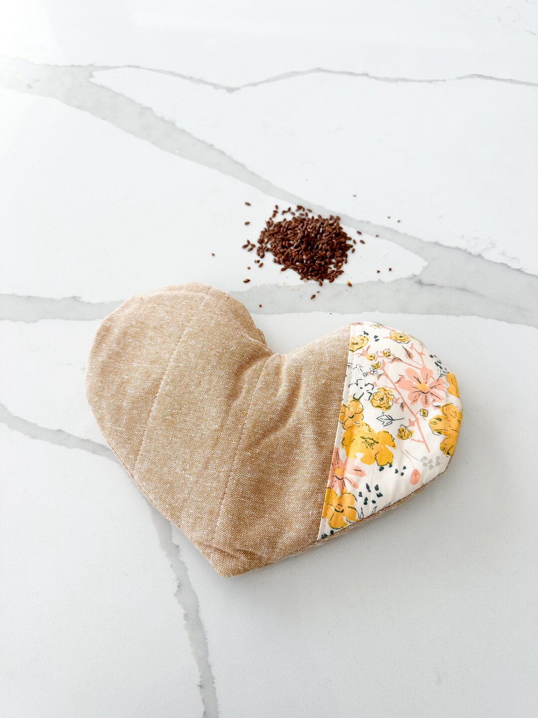 Weighted Eye Pillow, Heart Heat Pad, Quilted Heat Pack, Microwavable ...
