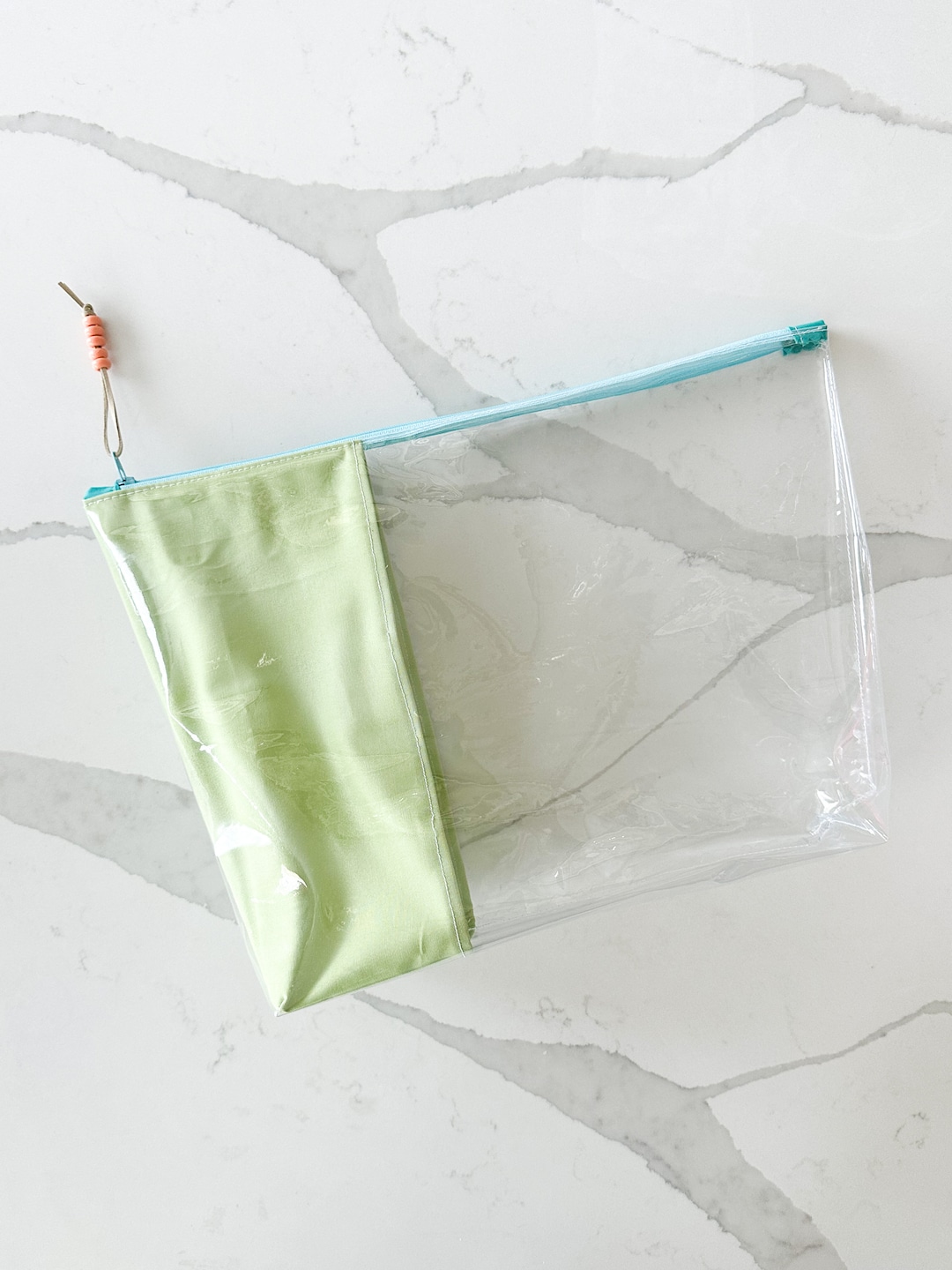 Clear Vinyl Pouch Extra Large With Color Pop PETUNIAS by Kelly - Etsy