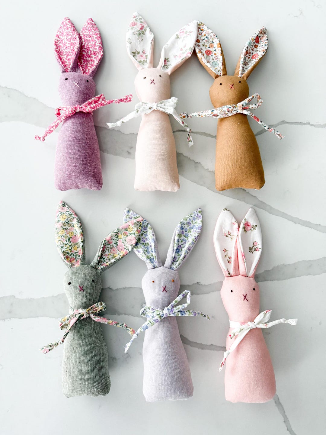 Handmade Linen Stuffed Bunny: Soft Plush Easter Toy, Nursery Decor ...