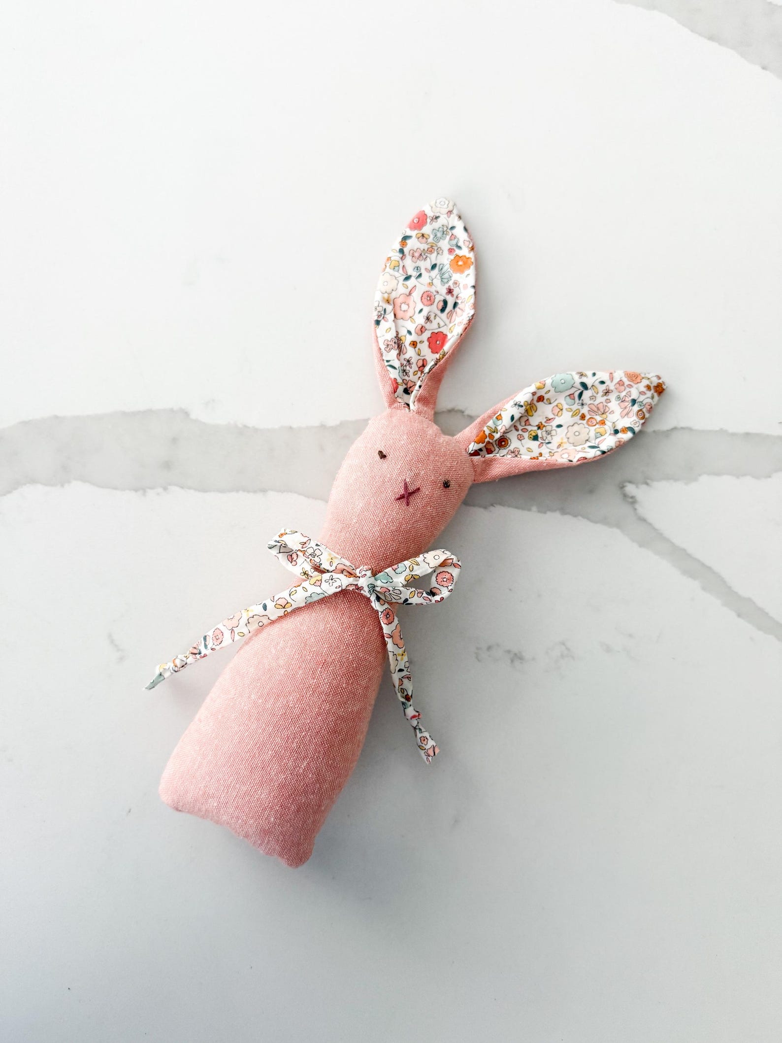 Handmade Linen Stuffed Bunny: Soft Plush Easter Toy, Nursery Decor ...