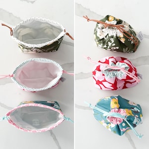 Mini Fabric Drawstring Pouch | Small Cinch Bag for Jewelry, Makeup ...