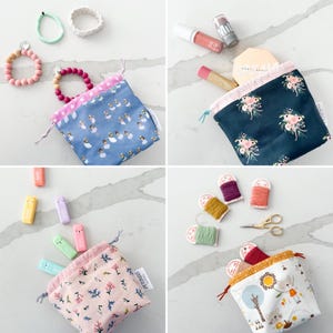 Mini Fabric Drawstring Pouch | Small Cinch Bag for Jewelry, Makeup ...