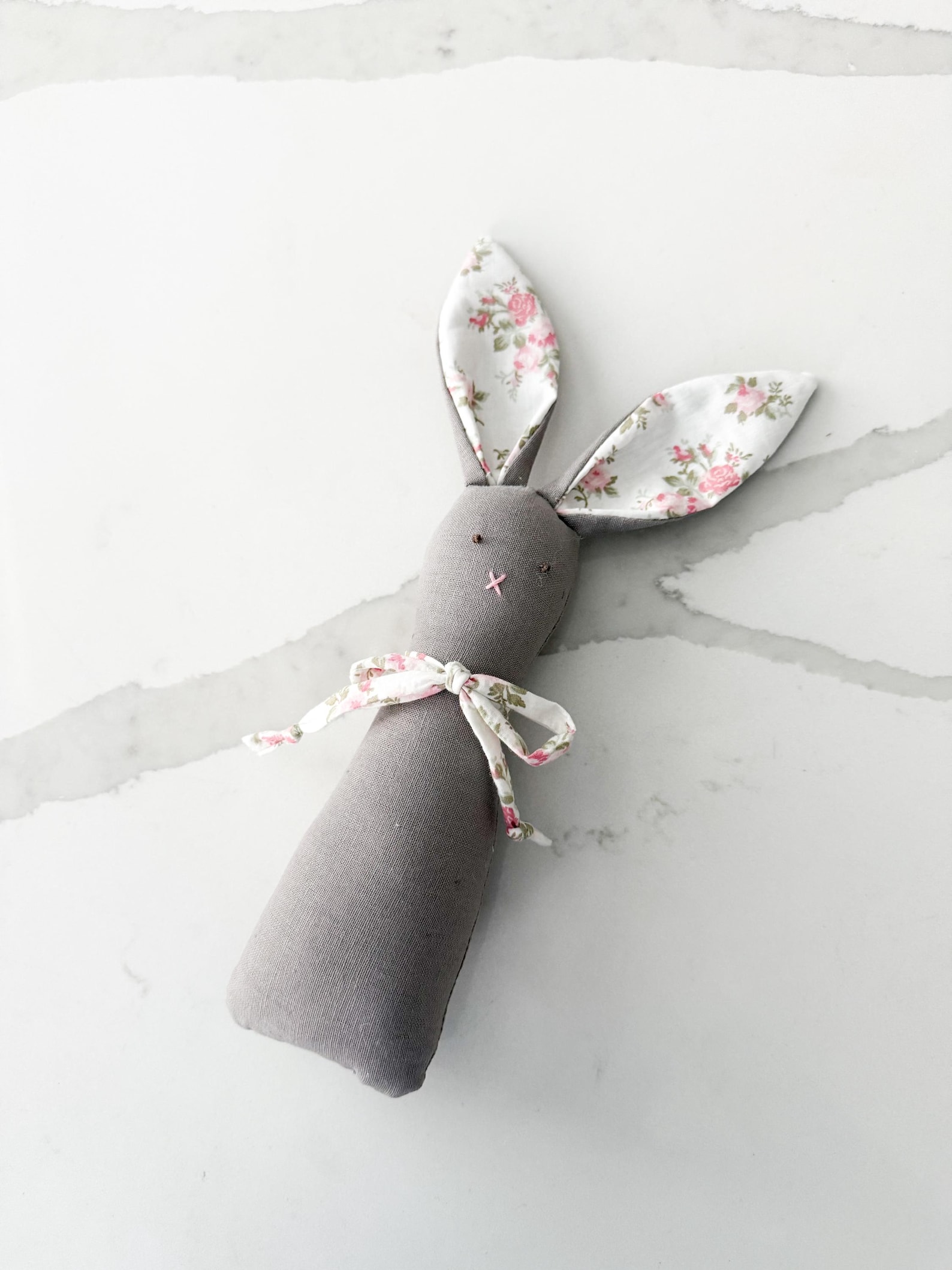 Handmade Linen Stuffed Bunny: Soft Plush Easter Toy, Nursery Decor ...