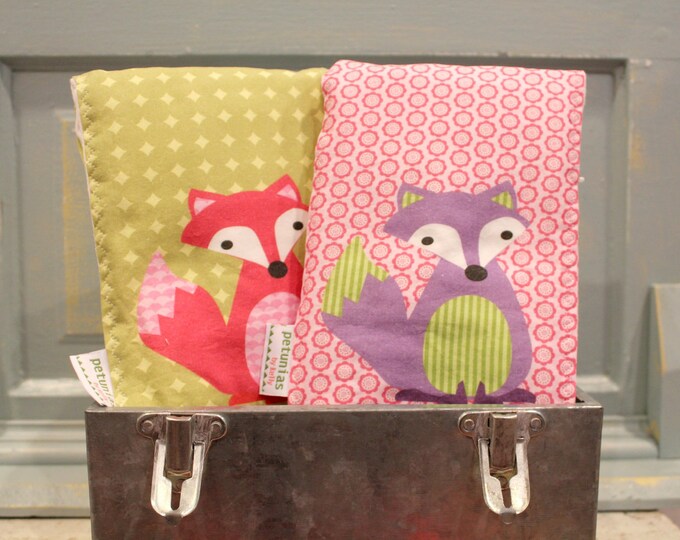 Fox BURP CLOTH Set of 2 by PETUNIAS Exclusive Design - Etsy