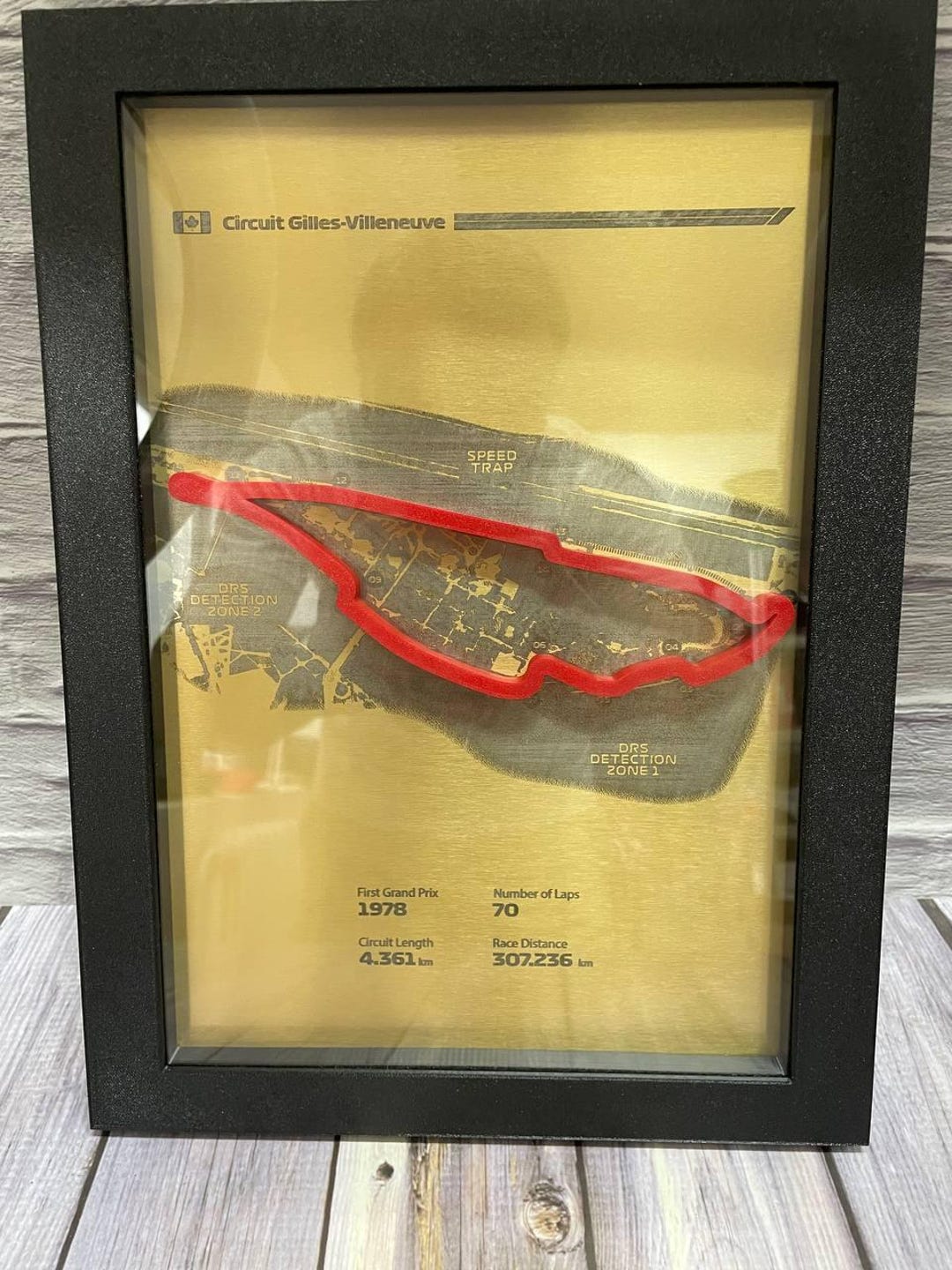 Formula 1 - Circuit Gilles-villeneuve CANADA - A1 Framed 3D Engraved - Etsy