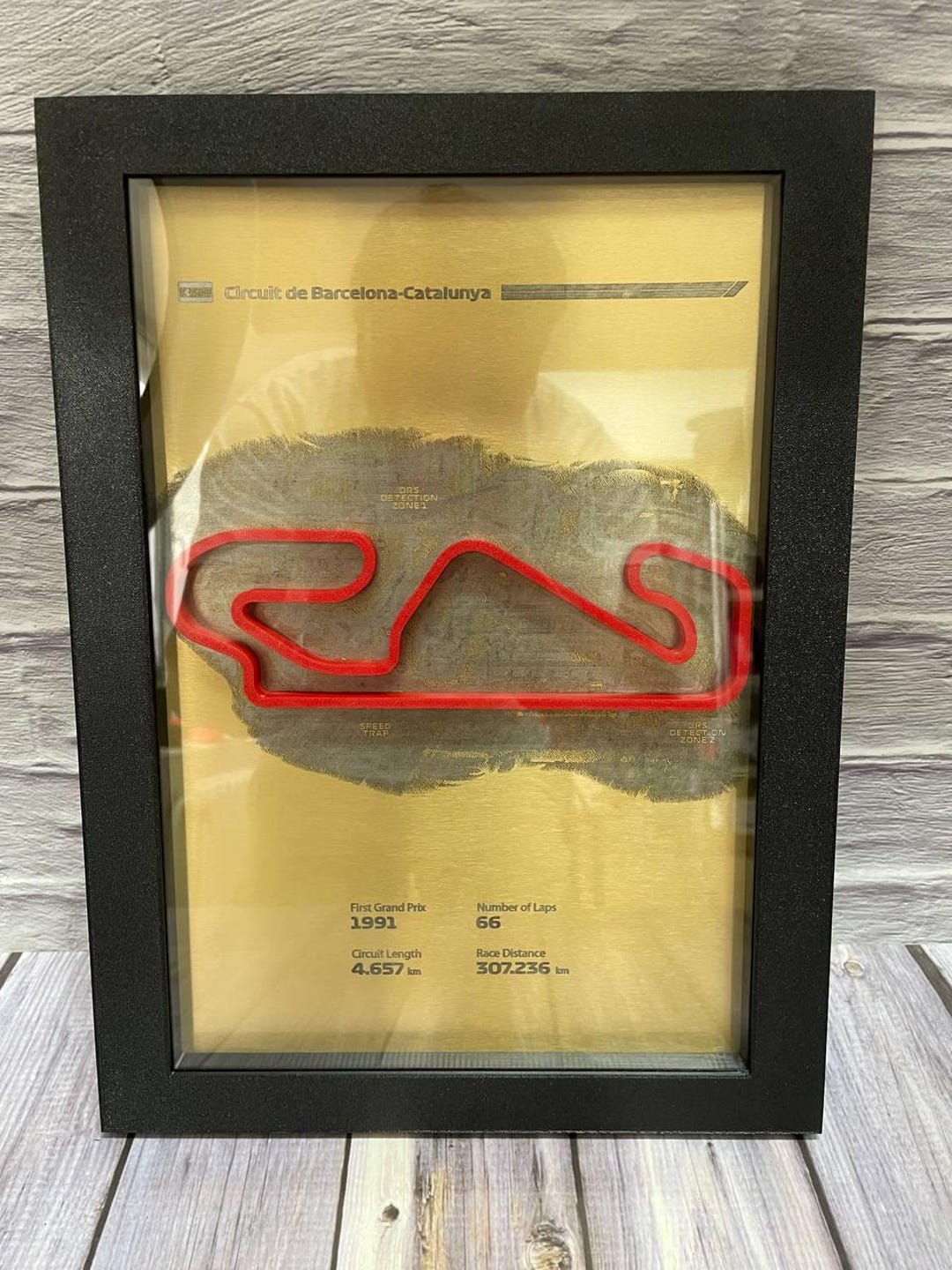 Formula 1 - Circuit De Barcelona-catalunya Barcelona - A1 Framed 3D ...