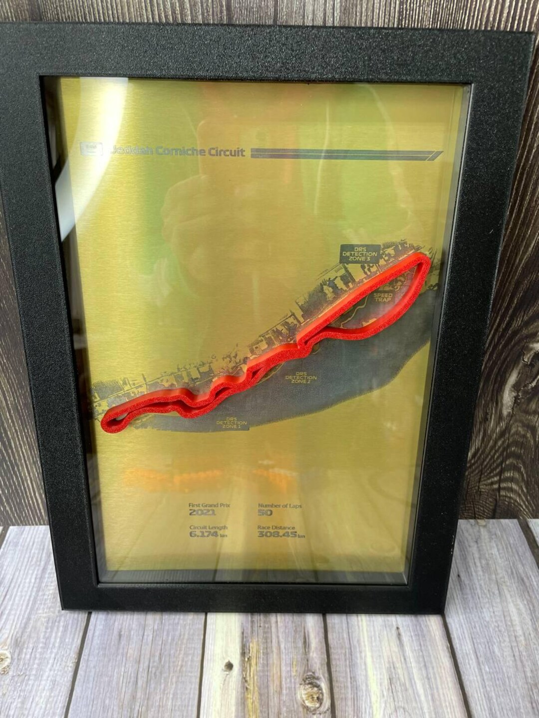 Formula 1 - Jeddah Corniche Circuit - A1 3D Printed Frame Engraved - Etsy