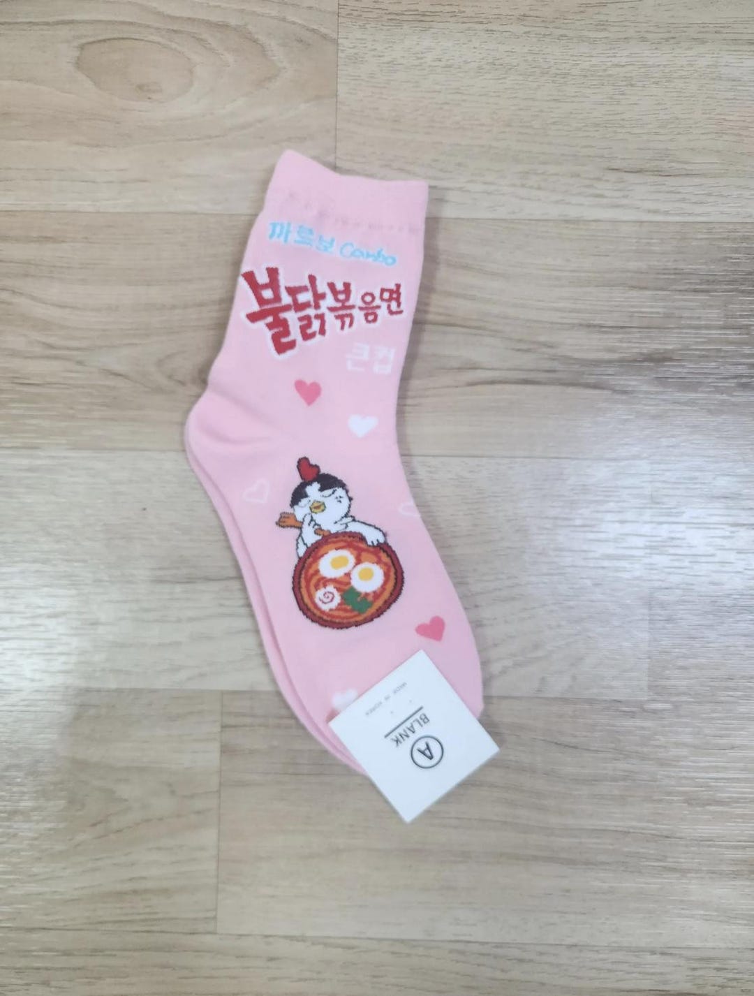 Cute Korean Pink Buldak Socks! - Etsy