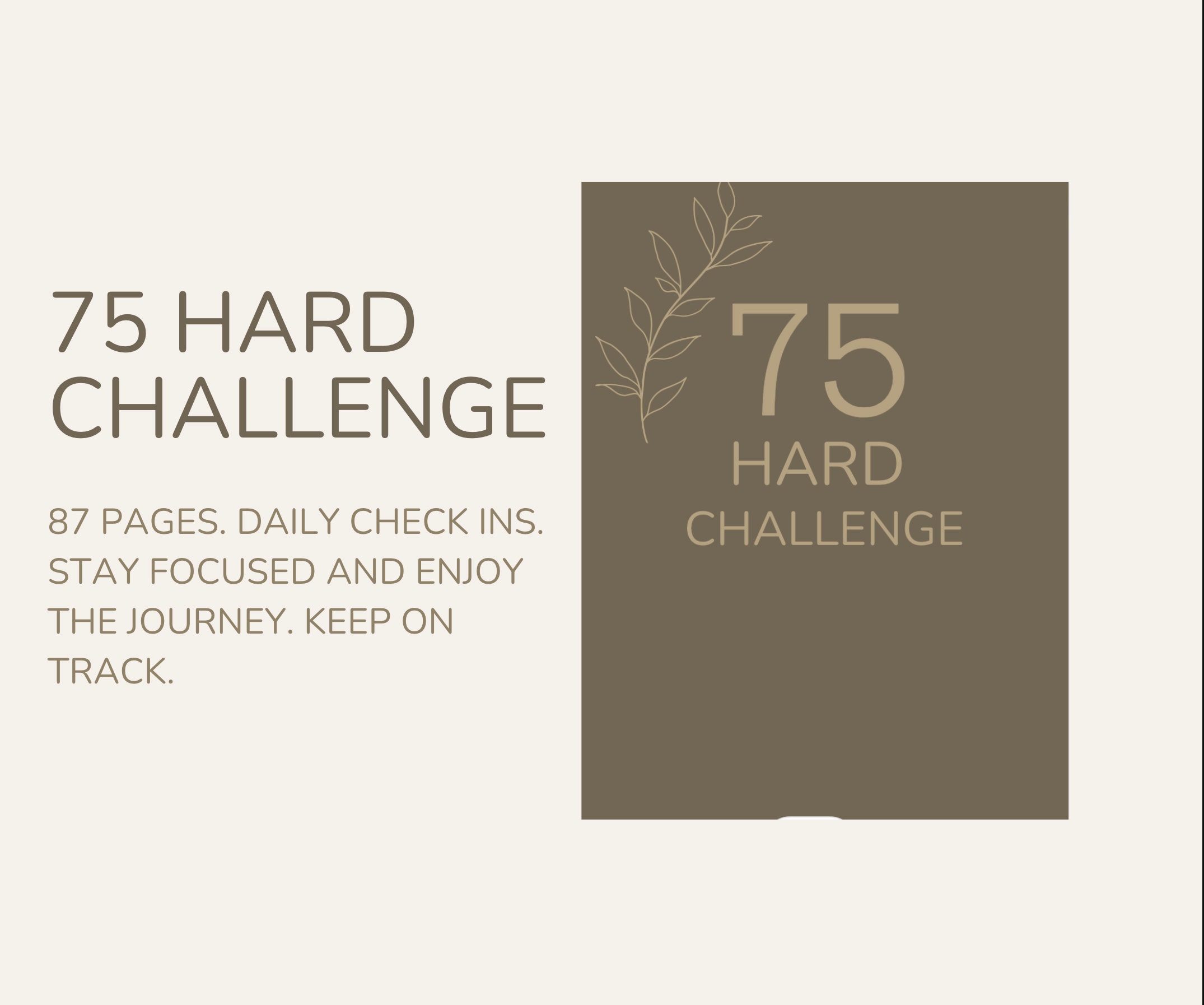 The 75 Hard Challenge Habit Tracker, Ultimate Fitness Tracker ...