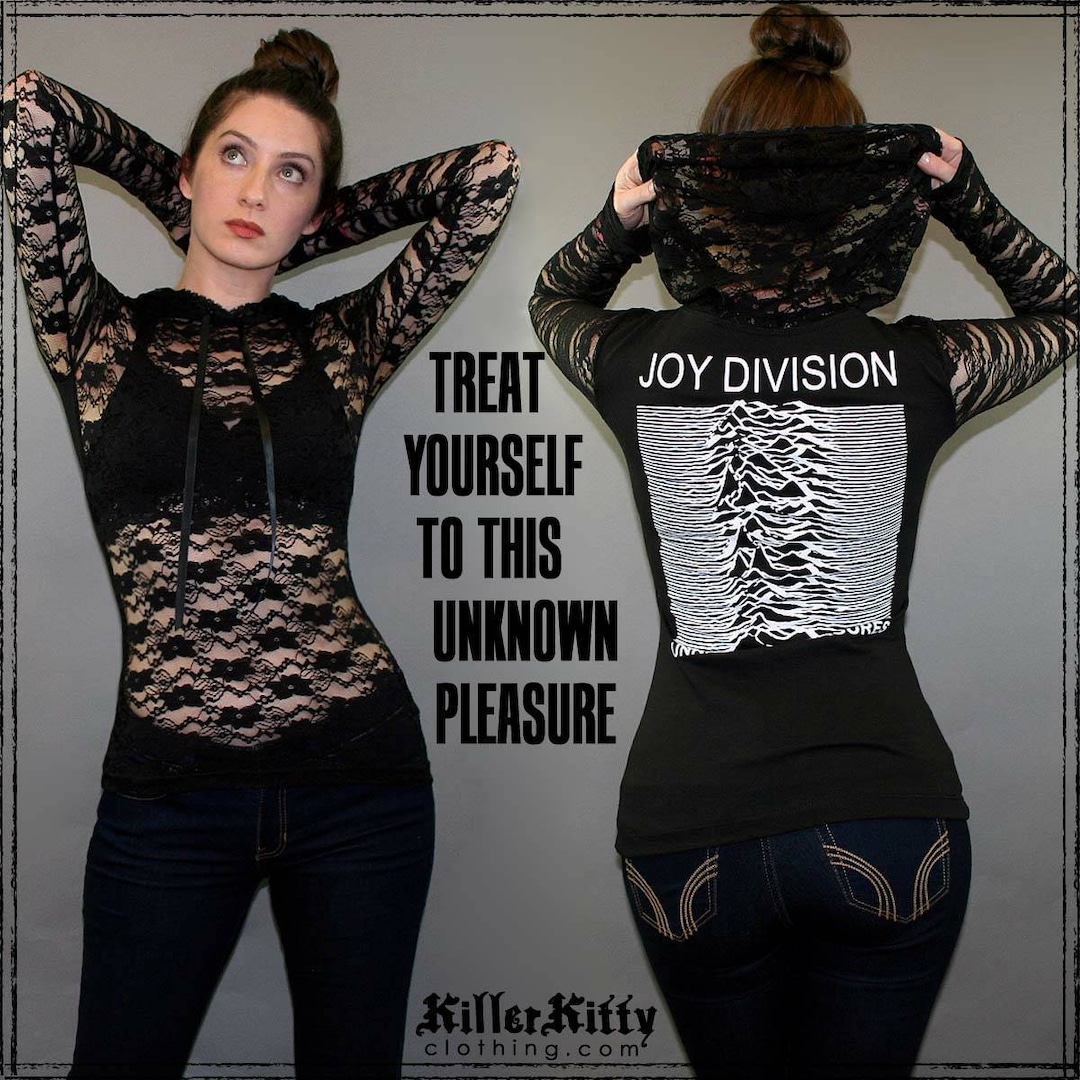 Altered Joy Division Shirt Lace Hoodie Pullover Top Unknown Pleasures ...