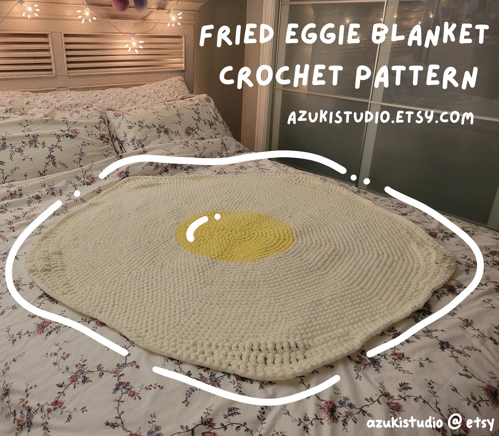Fried Eggie Crochet Blanket Pattern | Decorative | Cozy Throw Blanket ...