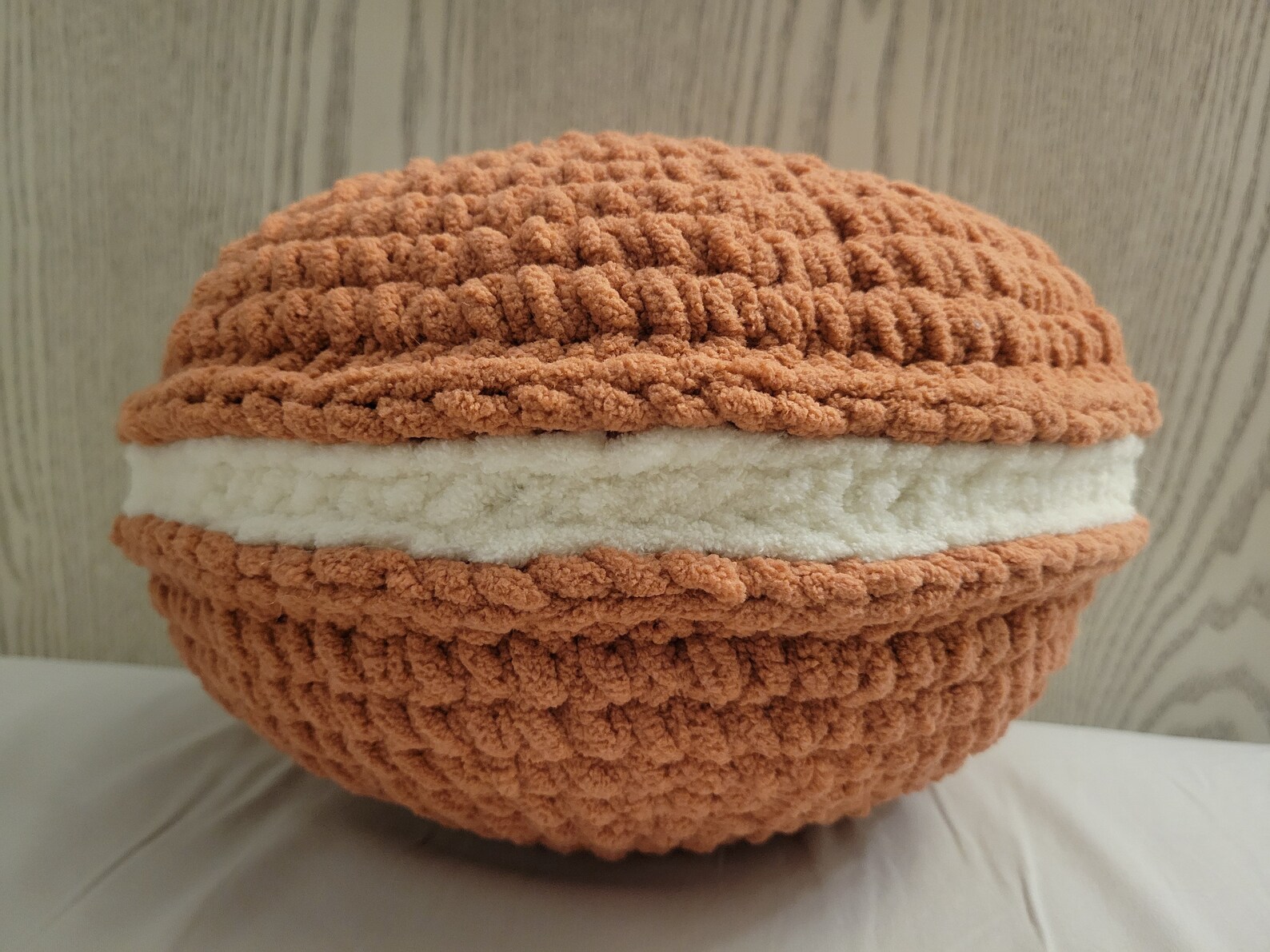 French Macaron Crochet Plush Pillow | Decorative Crochet - Etsy