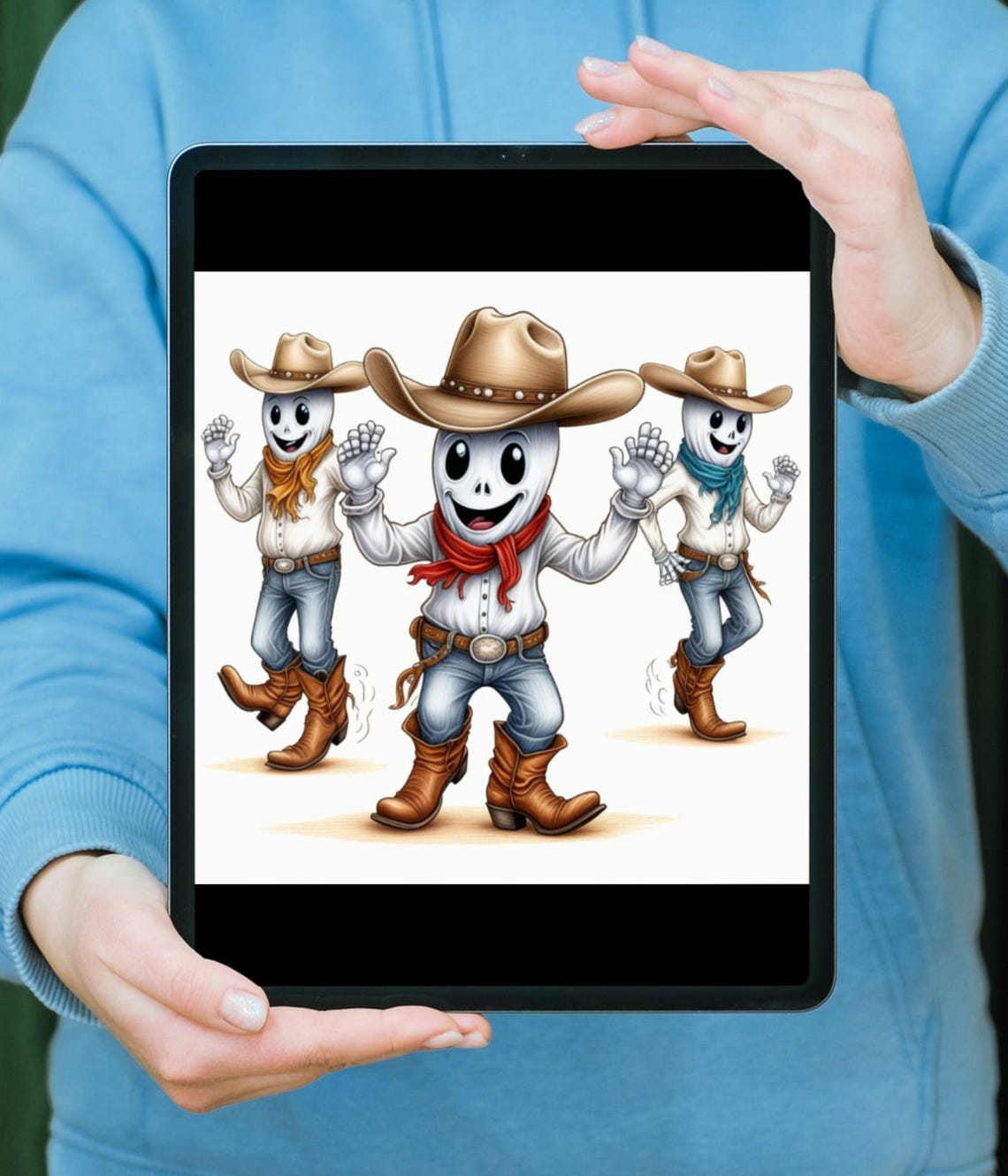 Ghosts Dancing in Western Clothes, Arte De Papel Imprimible, Diseño ...