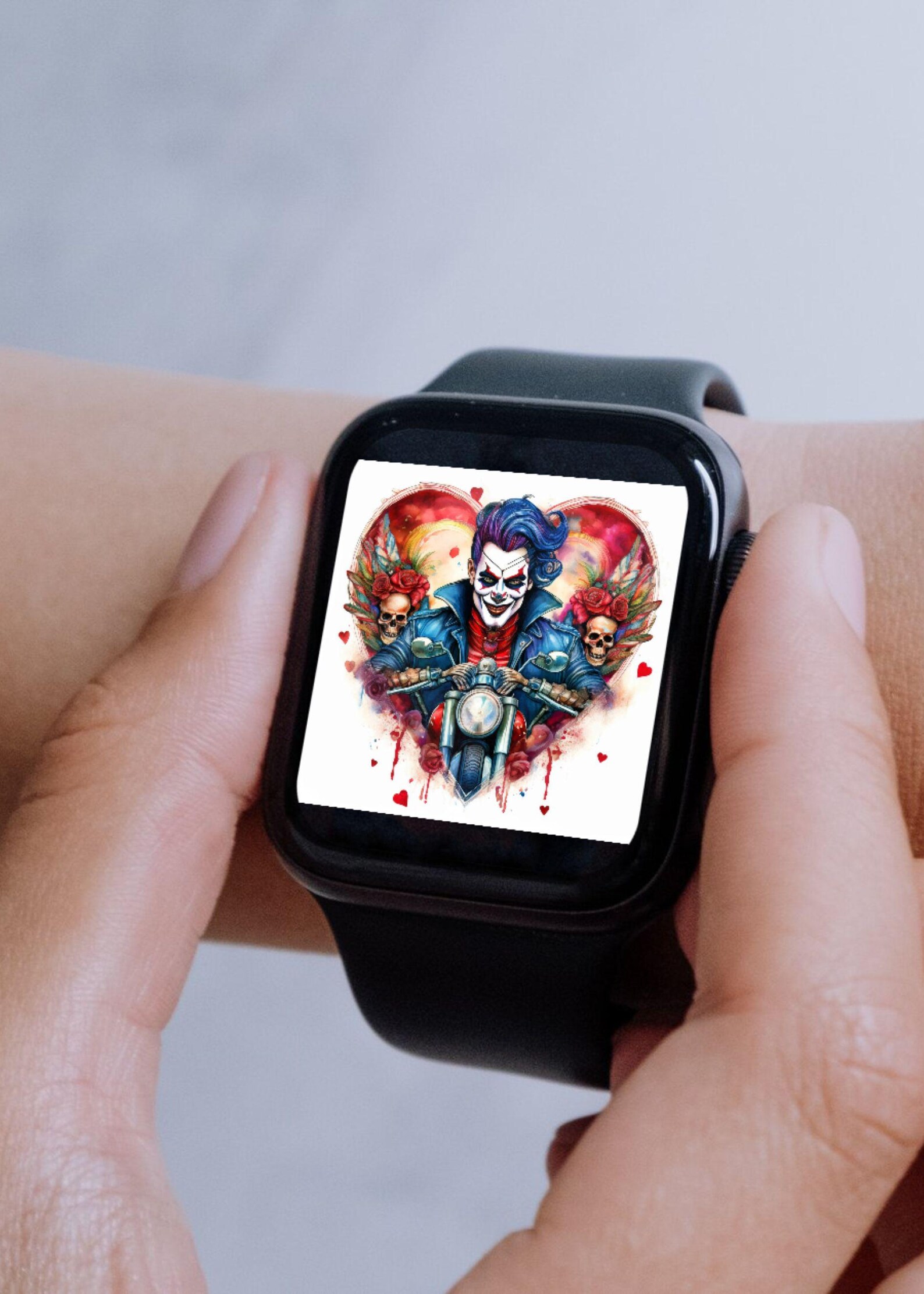 Joker Inside a Heart Clipart, Archivo JPG, Arte Imprimible De Papel ...
