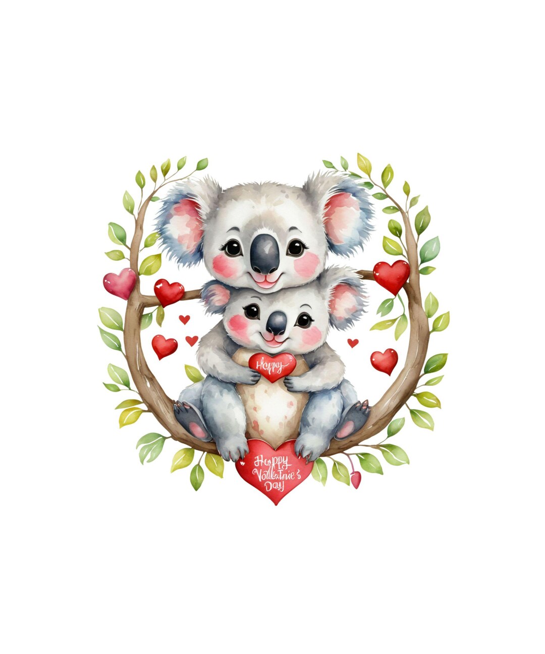 Koala Couple Valentines Day Clipart, Archivo JPG, San Valentin, Koalas ...