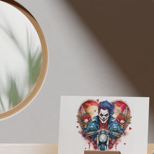 Joker Inside a Heart Clipart, Archivo JPG, Arte Imprimible De Papel ...