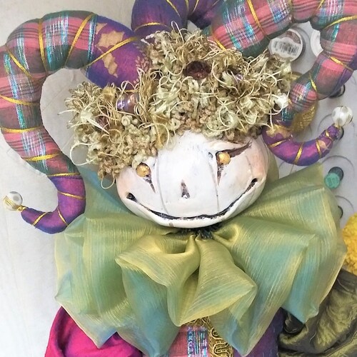 Halloween DIY Pumpkin Head Jester Online Class Workshop Jack | Etsy