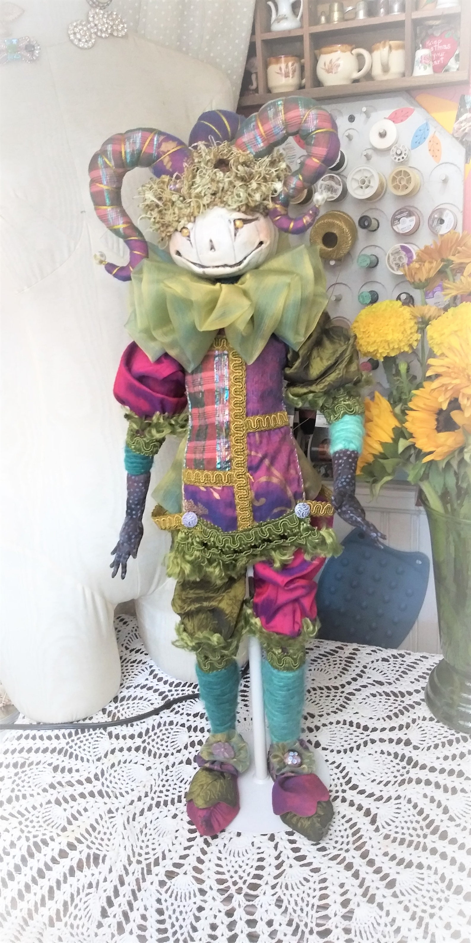 Halloween Pumpkin Head Jester Art Doll Online Class (PDF & Video) - Etsy