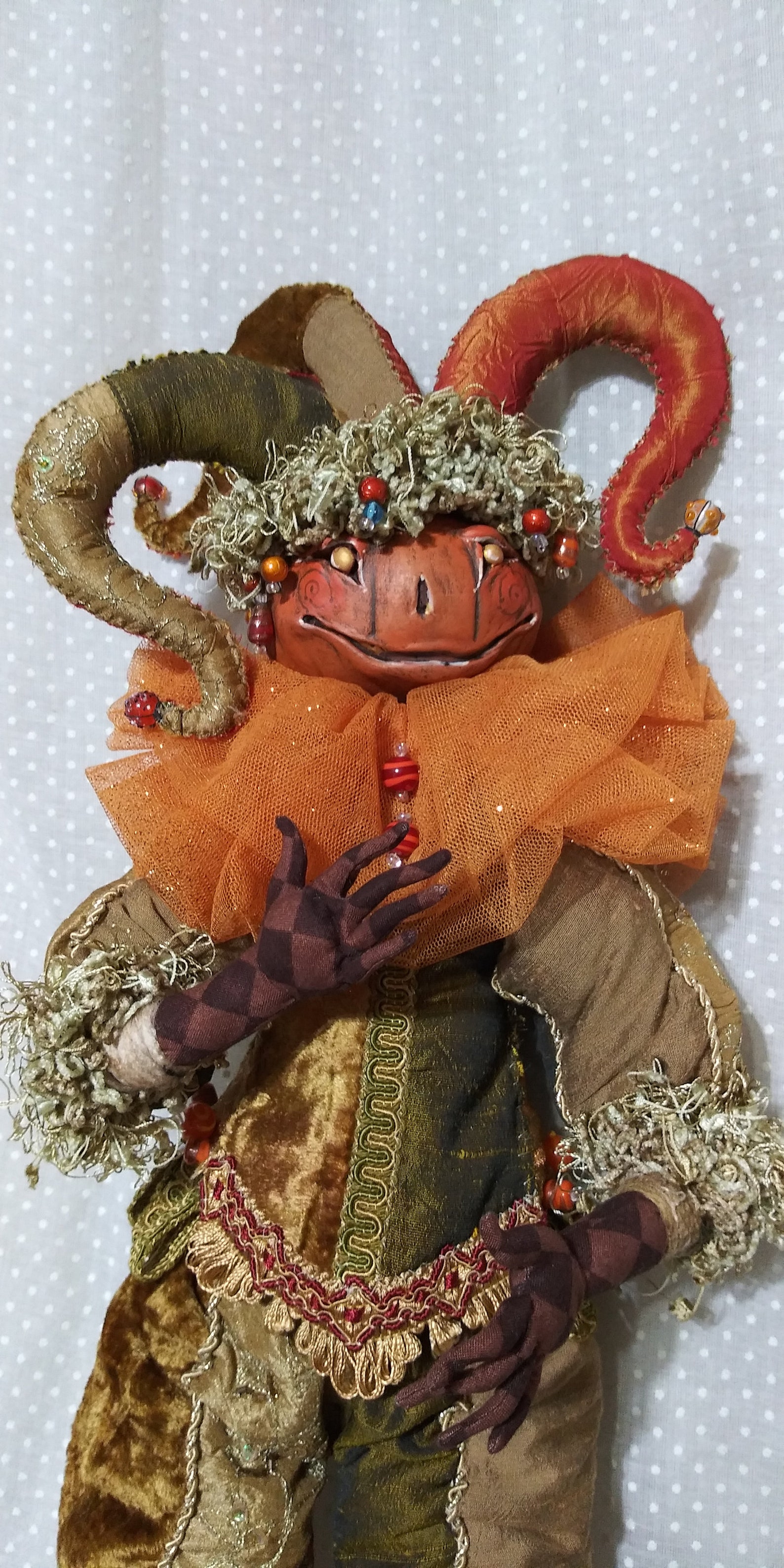 Halloween DIY Pumpkin Head Jester Online Class Workshop Jack | Etsy