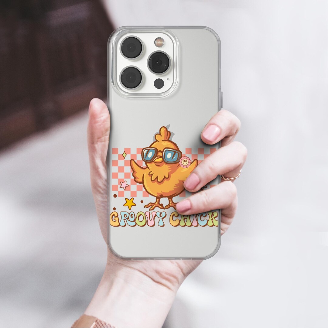 Groovy Chick Phone Case Retro Cover for iPhone 16, 14, 13, 12, 11, SE ...