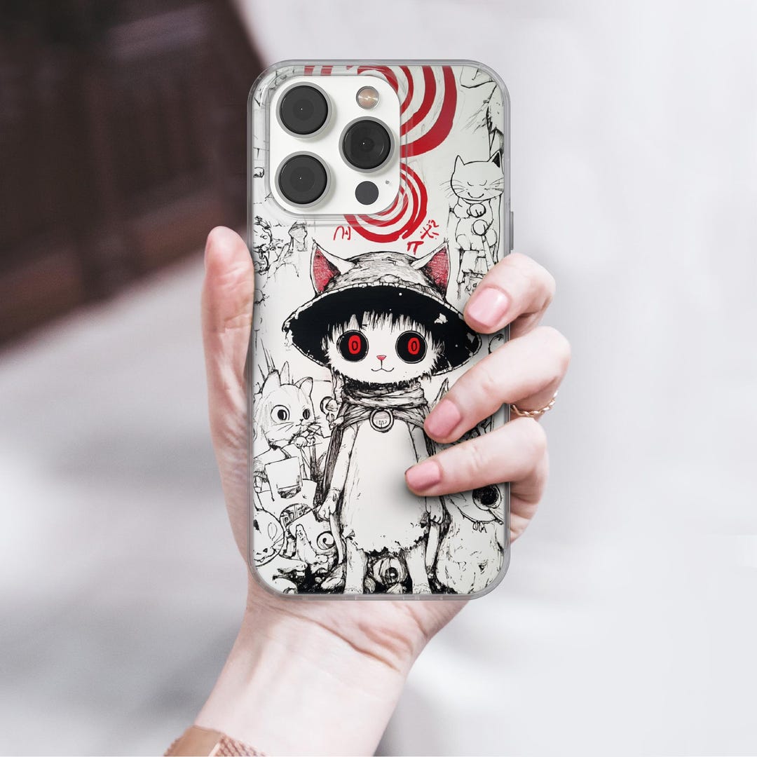 Chibi Phone Case Anime Cat Cover Fits iPhone 12 Pro, iPhone 16 Plus ...