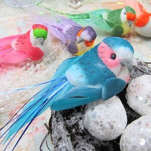12pc Asssorted Foam Birds Floral Decoration With Feather (H132-B) US ...