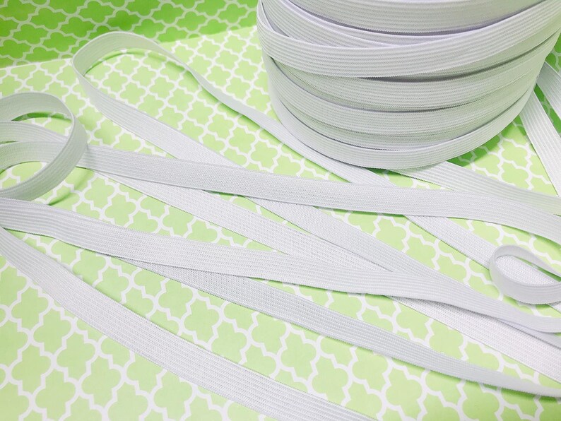 10 Yards 12mm 1/2 Inch White Elastic Flat Spandex Band Sewing - Etsy