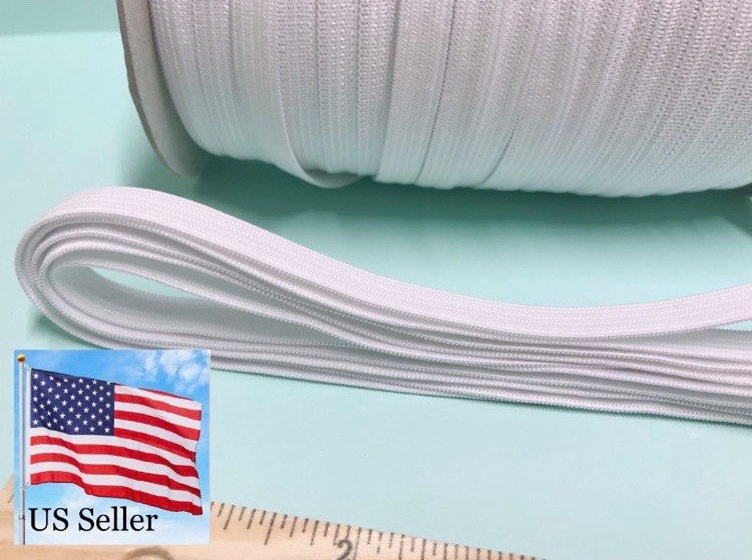 10 Yards 9mm 3/8” White Elastic Spandex Band Sewing Trim/hand Make Mask ...