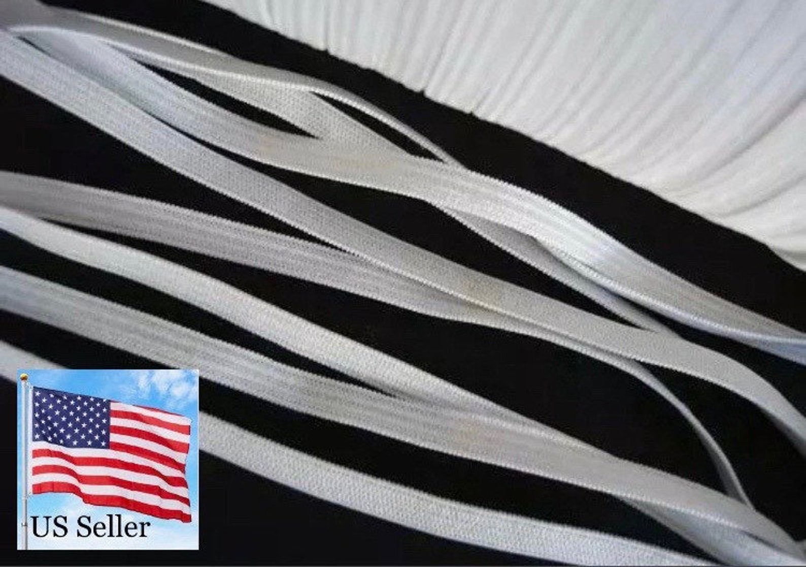 USA 10 Yards 5mm 1/4 White Elastic Flat Spandex Band Sewing - Etsy