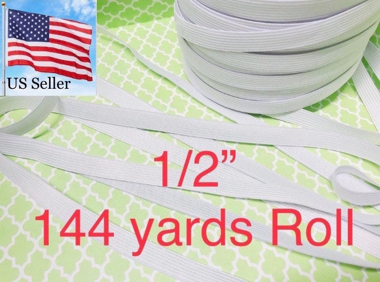 10 Yards 12mm 1/2 Inch White Elastic Flat Spandex Band Sewing - Etsy